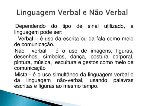 Linguagem Verbal E Não Verbal Mapa Mental LIBRAIN