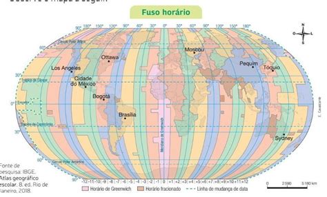 1 De acordo o mapa de fuso horário apresentado anteriormente de