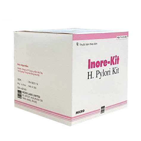 Inore Kit H Pylori Kit hộp 7 vỉ x 6 viên nang Ấn Độ Giá thuốc Hapu