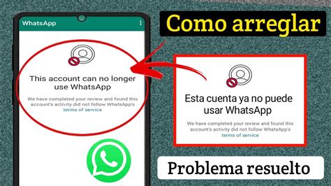 Cómo Arreglar Esta Cuenta Ya No Puede Usar WhatsApp Paso a Paso YouTube