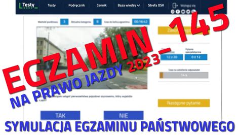 Cały egzamin na prawo jazdy 2023 część 145 kategoria B YouTube