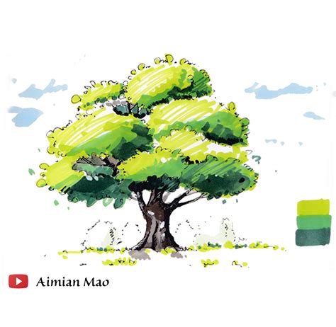 Marker Sketch Tree How To Draw Trees With Markers
