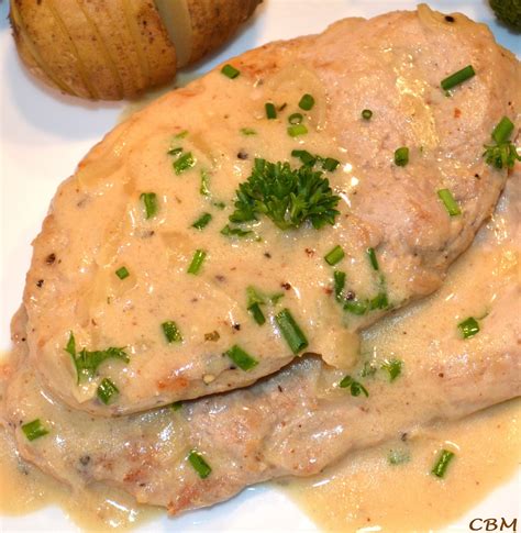 Dans La Cuisine De Blanc Manger Escalope De Porc Sauce Moutarde