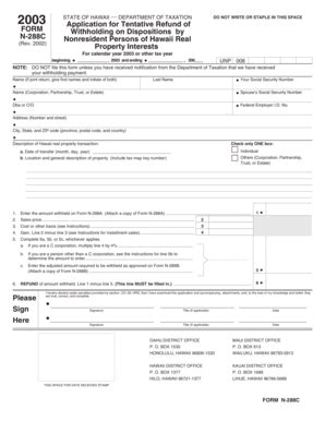 Fillable Online Form N 288C Rev 2002 Forms 2002 Fax Email Print