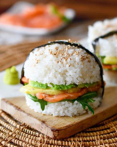 Recette Burgers façon sushi avocat et saumon sur Chefclub daily