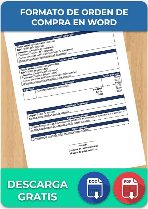 Total Imagen Modelo De Orden De Compra Para Llenar Abzlocal Mx