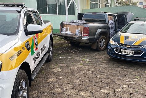 Ação conjunta PRF e PMRv apreende 25 mil maços de cigarros