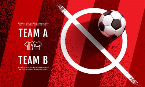 Soccer Template Design Football Banner Sport Layout Design Red