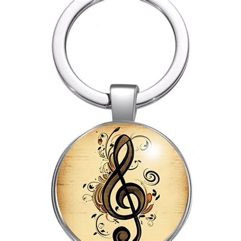 Chaveiro Clave de Sol Símbolo da Partitura Musical Elo7