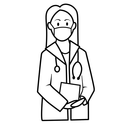 Dibujo de médico para colorear e imprimir Dibujos y colores