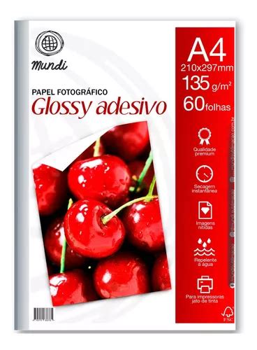 Papel fotográfico Mundi Glossy Glossy A4 135 g 60 onzas MercadoLibre