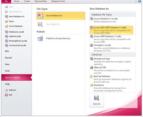 how to convert mdb access database file format to accdb