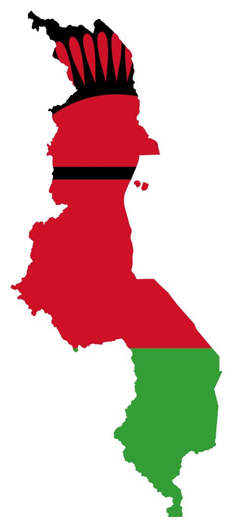 Large Flag Map Of Malawi Malawi Africa Mapsland Maps Of The World