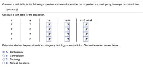 construct truth table