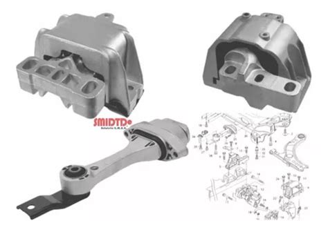 2 Soportes Motor 1 Transmision Vw Golf Jetta A4 Vr6 2 8l 99
