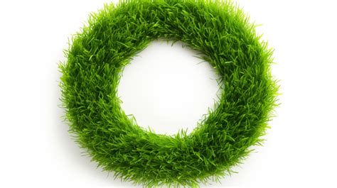 Isolated Circle Of Abstract Green Grass Texture Background Grass Floor