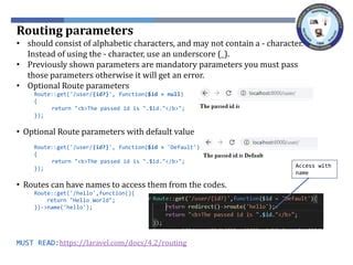 Lecture Laravel Controller And Data Pass Route Pptx