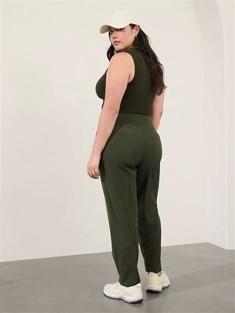 ATHLETA Endless High Rise Pant 4 Petite Aspen Olive 533636 NEW EBay