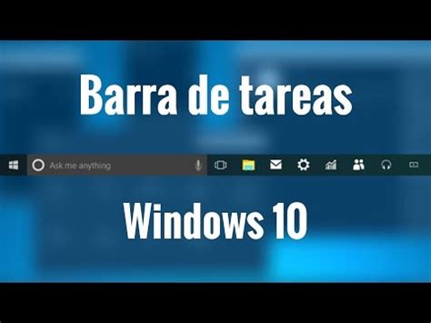 Configurar barra de tareas de windows 10 en español YouTube
