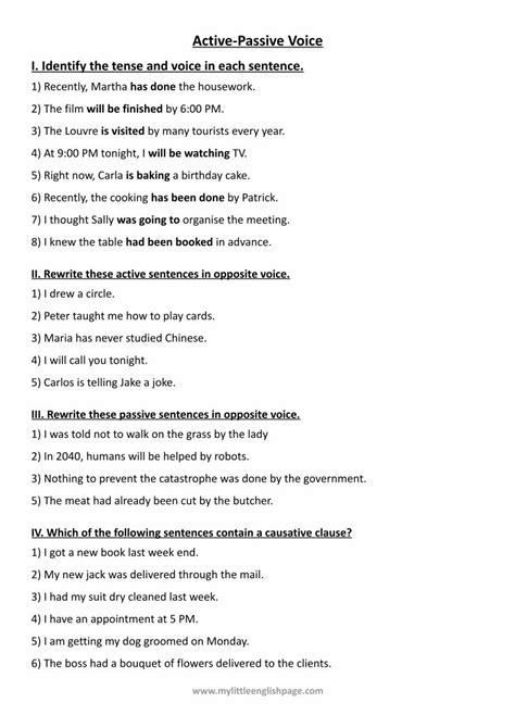PDF Active Passive Voice WordPress 2016 11 20Active Passive