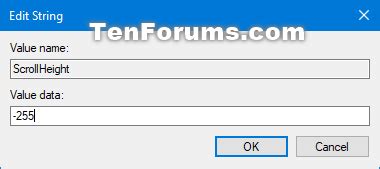 Change Size Of Scroll Bars In Windows 10 Tutorials