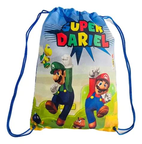 Mario Bros 60pz Morralitos Dulceros Personalizados Cuotas sin interés