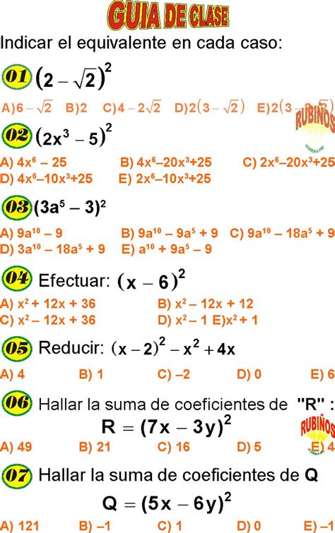 BINOMIO DIFERENCIA AL CUADRADO EJEMPLOS Y EJERCICIOS RESUELTOS DE