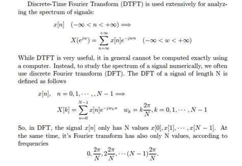 solved discrete time fourier transform dtft is used