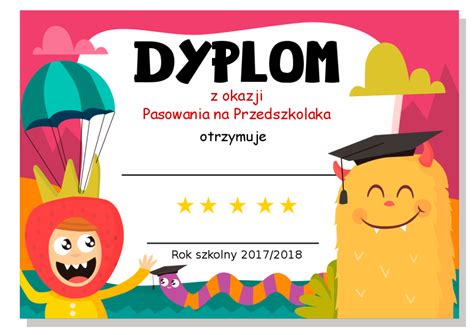 Pasowanie Na Przedszkolaka Dyplomy I Inspiracje Pani Monia