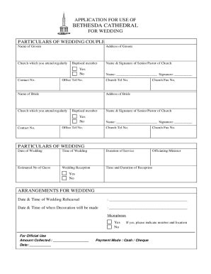 Fillable Online Bethesda Cathedral Fax Email Print Pdffiller