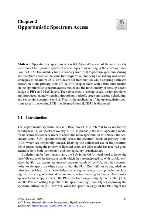 pdf opportunistic spectrum access