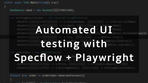 Automated Ui Testing In Net Using Playwright And Specflow Youtube