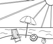 Coloriage plage à imprimer Dessin plage