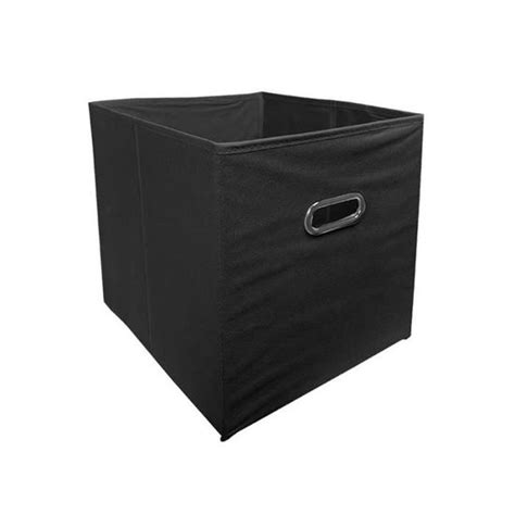 Cube intissé NOIR lot de 6 Boite de Rangement Pliable Avec Poignée