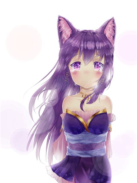 Anime Girl With Purple Hair Wallpapers Wallpaper Cave