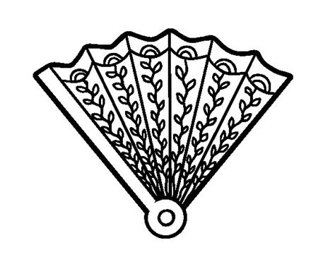 Dibujo De Abanico Decorado Para Colorear Dibujos Net