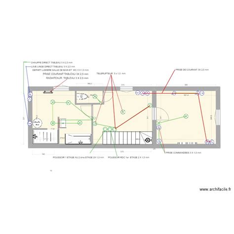 1er étage plomberie Plan 2 pièces 38 m2 dessiné par felix78