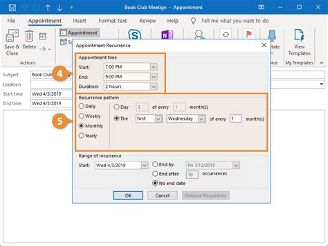 How To Create A Recurring Meeting In Outlook Calendar Design Talk