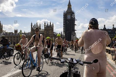Naked Cyclists Take Part World Naked Editorial Stock Photo Stock