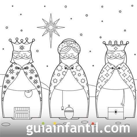 Dibujos De Los Reyes Magos Para Imprimir Y Pintar Dibujos Para