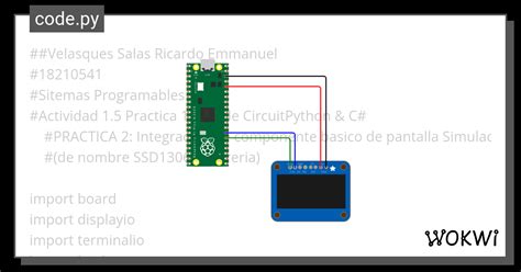 CircuitPython SSD1306 On Pi Pico Wokwi ESP32 STM32 Arduino Simulator