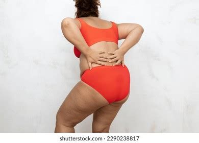 Naked Overweight Woman Bending Over Massage Stock Photo 2290238817