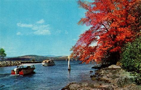Weirs Channel 1950s 1960s WEIRS BEACH WHERE LAKE WINNIPESAUKEE BEGINS