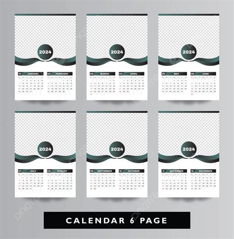 Modelo De Design De Calendário Premium 2024 Vol 33 Vetor Modelo para