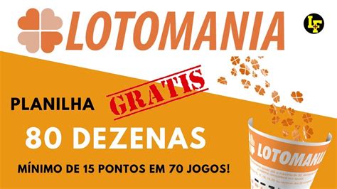 Planilha Lotomania Gr Tis Planilha Lotomania Dezenas