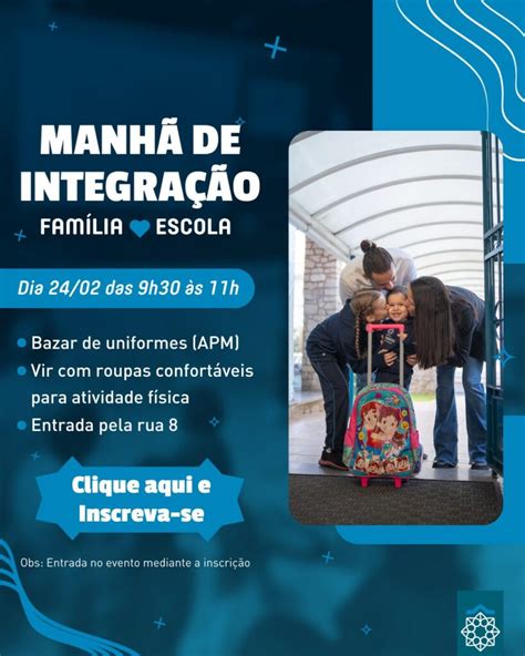 Convite Manhã de Integral Colégio Puríssimo Coração de Maria Rede