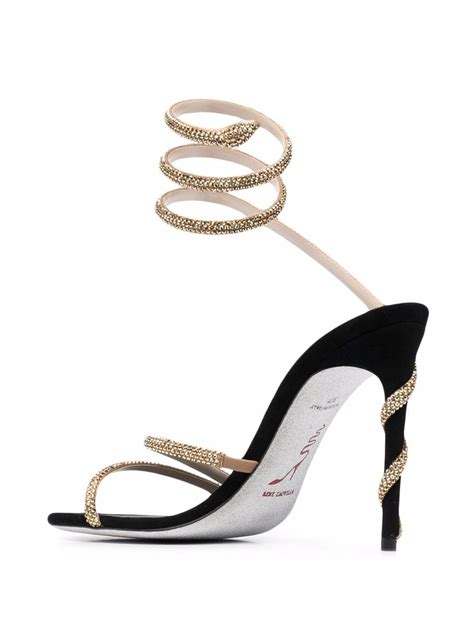 René Caovilla Margot crystal embellished Spiral Sandals Farfetch