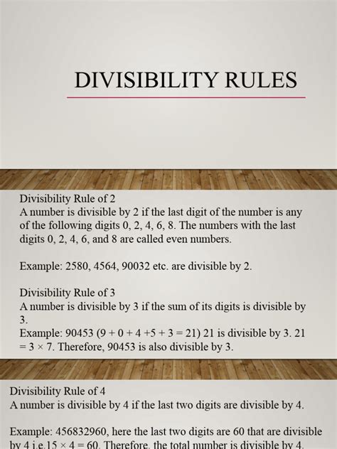 divisibility rules pdf mathematics arithmetic