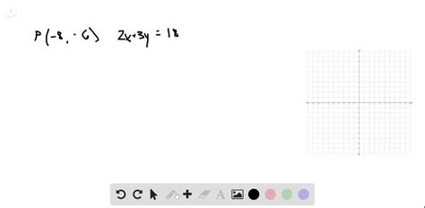 solved write an equation of the line passing through point p that is perpendicular to the given