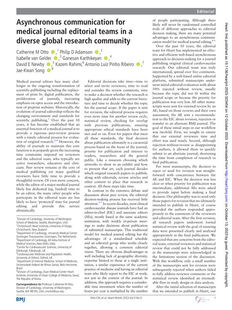 pdf asynchronous communication for medical journal editorial teams in a diverse global